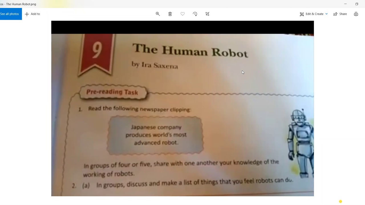 DAV Class 7 | The Human Robot | Ira Saxena | English Literature | Part ...