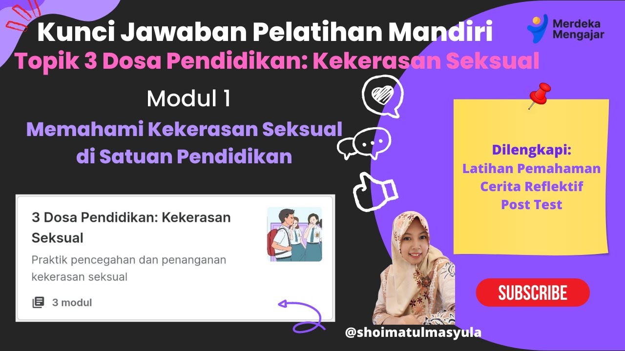 Kunci Jawaban Topik 3 Dosa Pendidikan Kekerasan Seksual Modul 1 Youtube