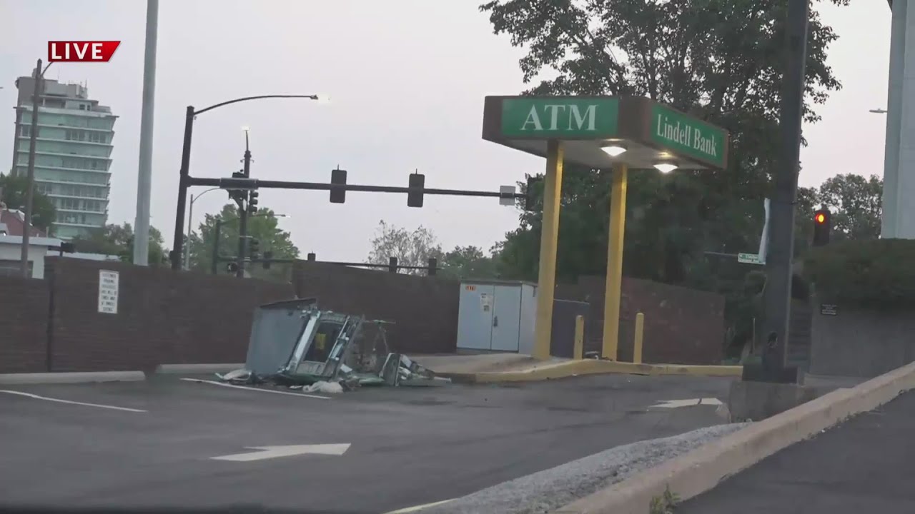 Destroyed ATM found at local bank - YouTube