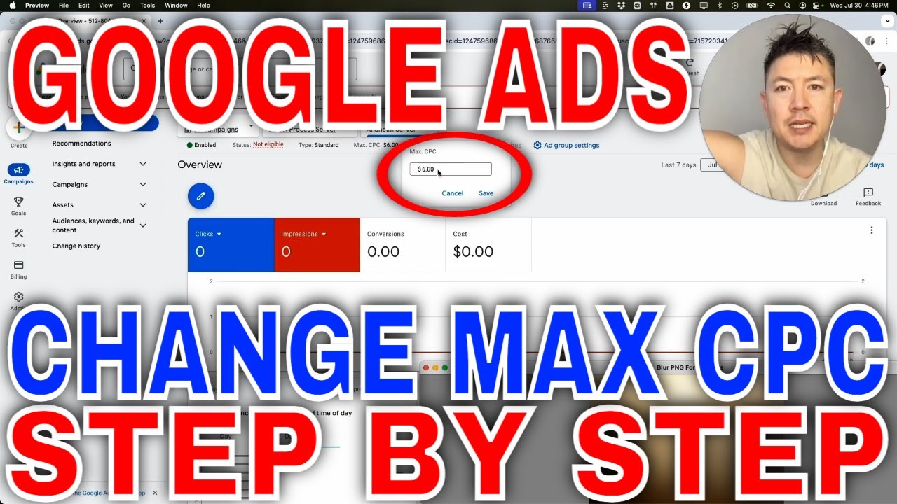 How To Change Ad Group Max CPC In Google Ads 🔴 - YouTube