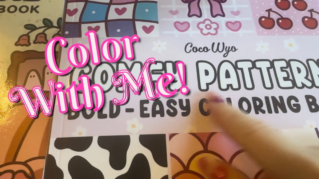 ASMR Soft Spoken Color With Me! Coco Wyo Comfy Patterns Colouring Book ...