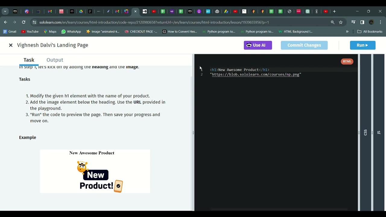 07 Landing Page Project Introduction To Html Sololearn Youtube