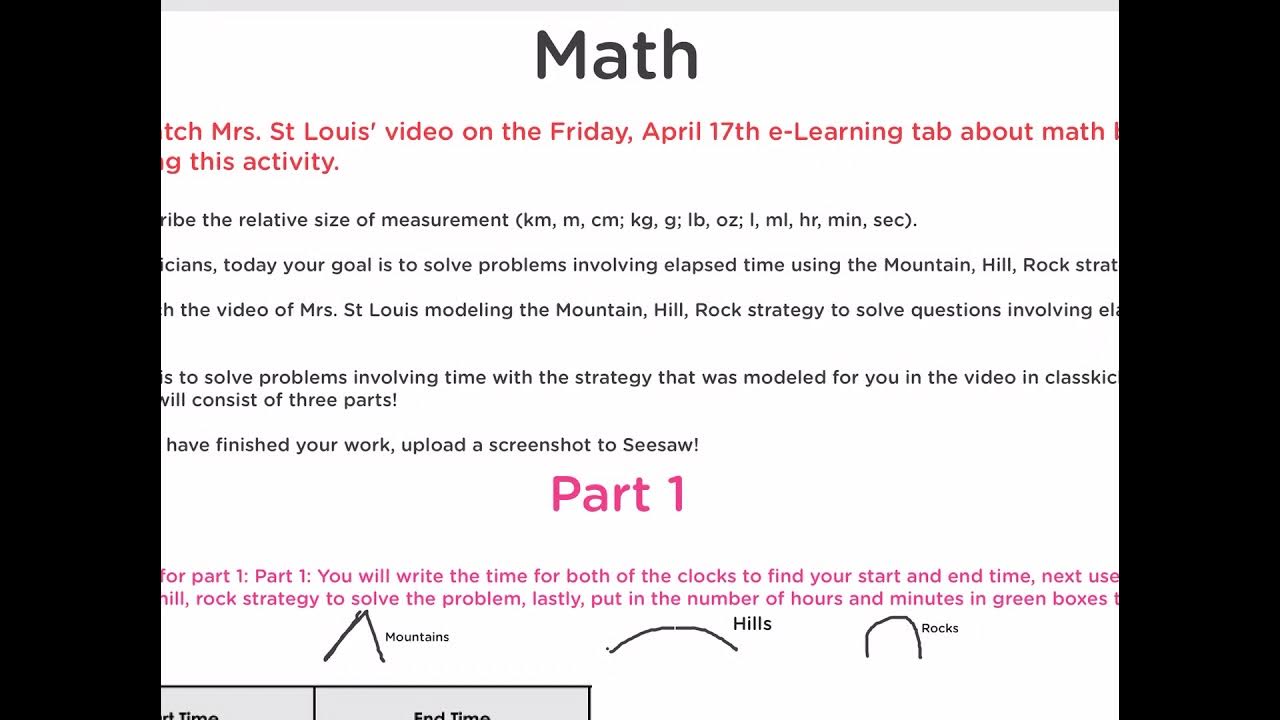 Elapsed Time - Mountain, Hill, Rock Strategy - April 17th - YouTube
