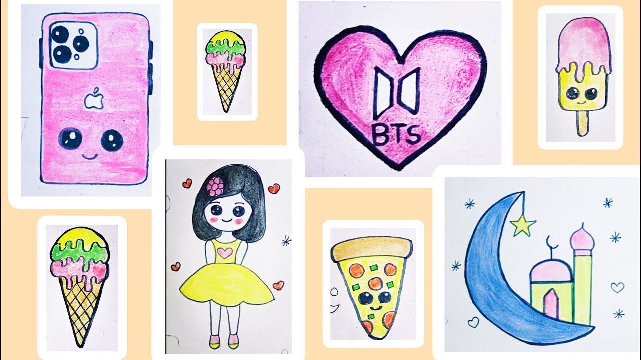 HOW TO DRAW CUTE IDEAS DRAWING| STEP BY STEP |KIDS DRAWING ...