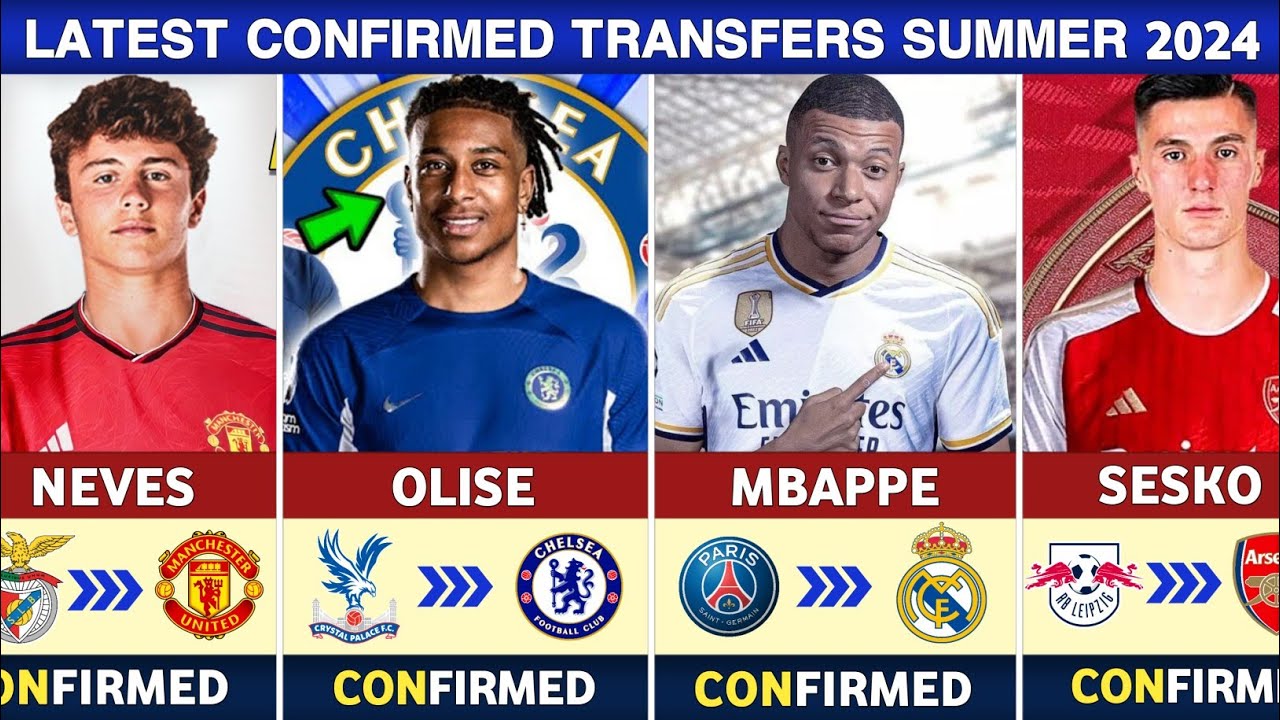 🚨ALL CONFIRMED TRANSFERS SUMMER 2024!🤪🔥 ft. Olise to Chelsea, Mbappe to ...
