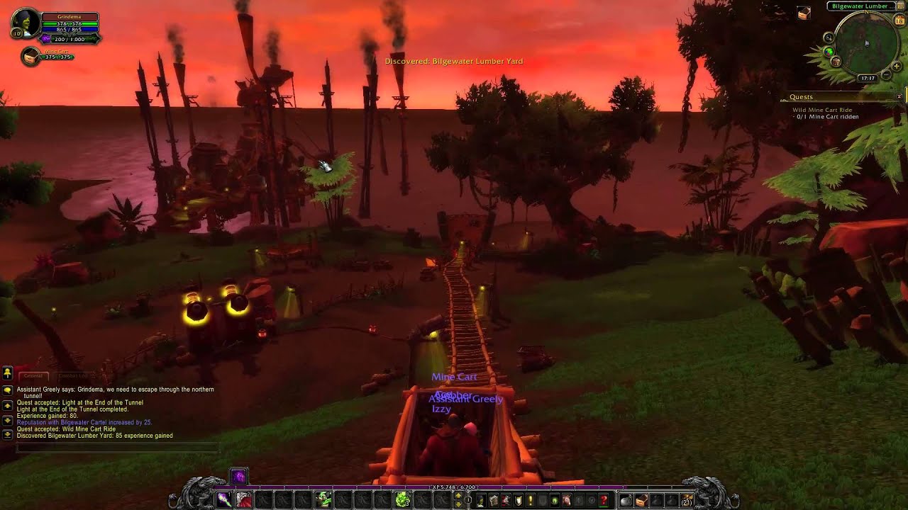 WoW quest #506 Wild Mine Cart Ride - YouTube