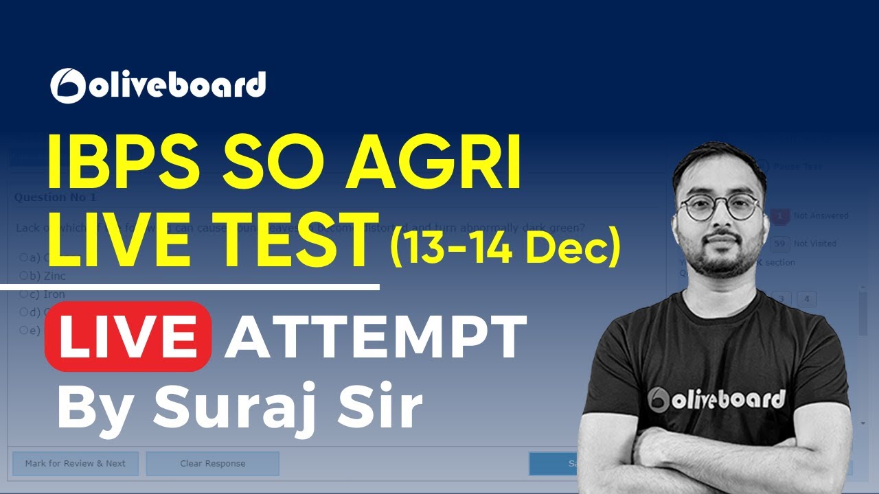 IBPS SO Agriculture Field officer Live Test | Live Attempting ...
