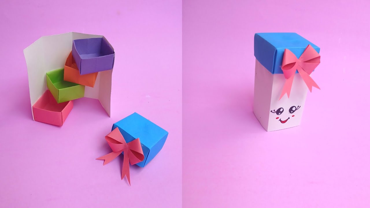 How to make paper secret storage box | Origami Storage box | DIY Paper ...
