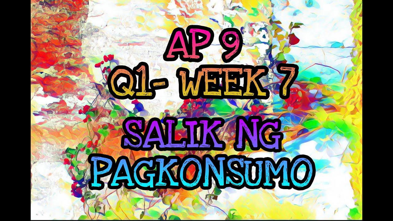 Konsepto ng Pagkonsumo - YouTube