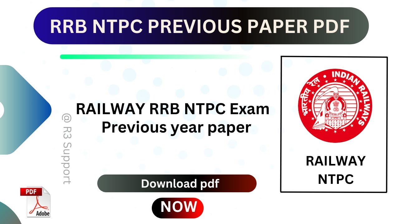 RRB NTPC pdf | RRB NTPC pdf download |RRB NTPC Previous Year paper Pdf ...