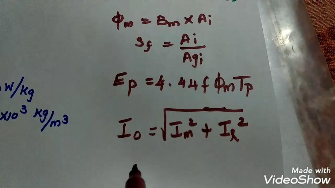 Estimation of No load current ( Problem) | Transformer | Design of ...