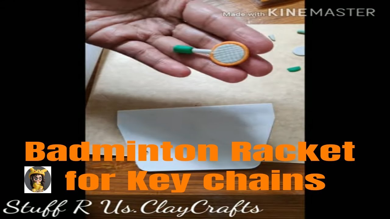 Keychain Badminton Racket | Airdry Clay Tutorials - YouTube