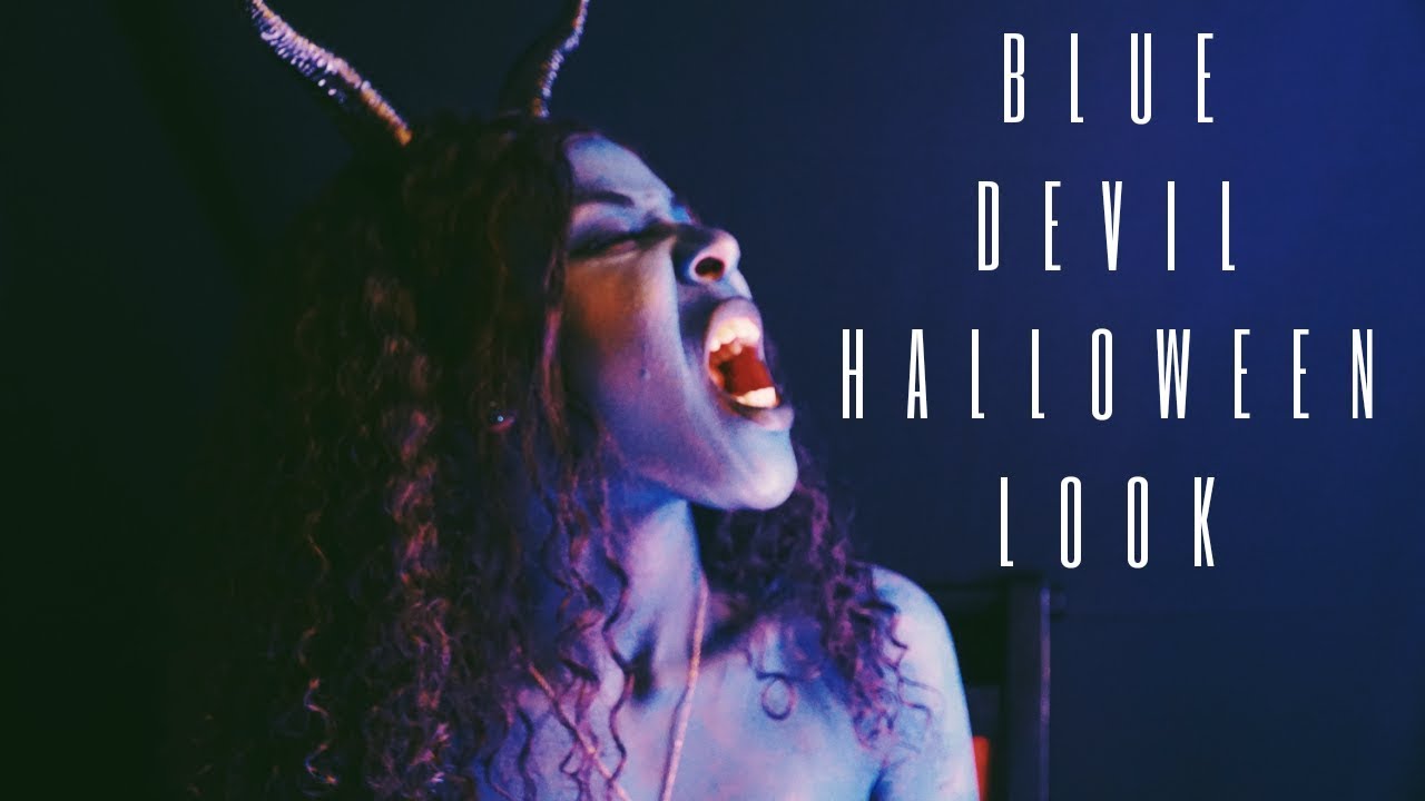 Blue She-Devil Halloween Tutorial 2018 | DearAbbi3 - YouTube