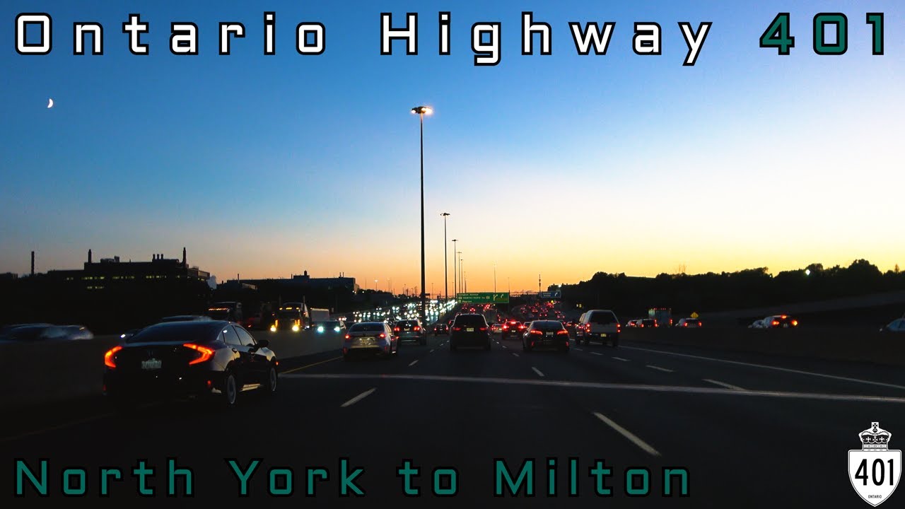 Ontario Highway 401 WB - North York to Milton - Into The Sunset - YouTube