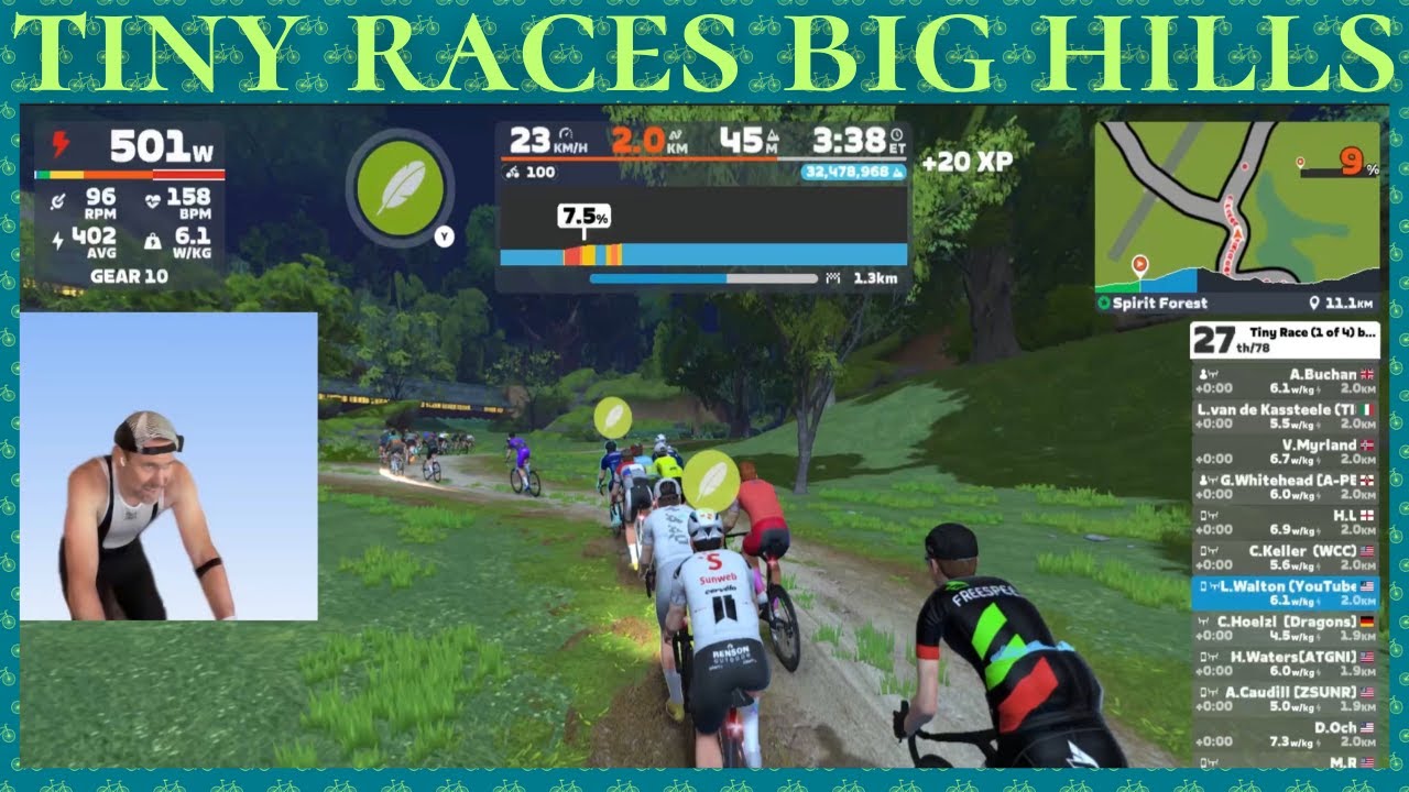 When 200m Feels Like 2km - Zwift Tiny Races Heads for the Hills - YouTube
