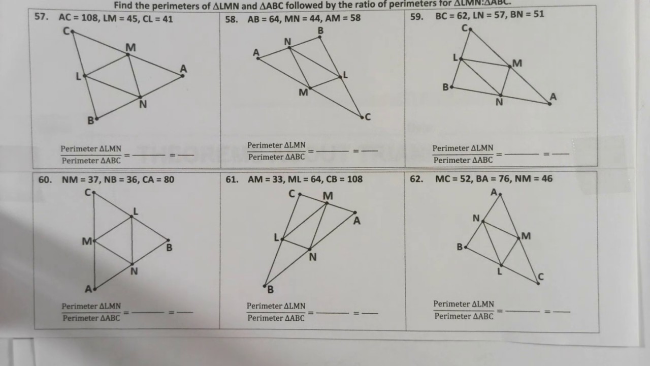 Triangles 57 62 Midsegment - YouTube