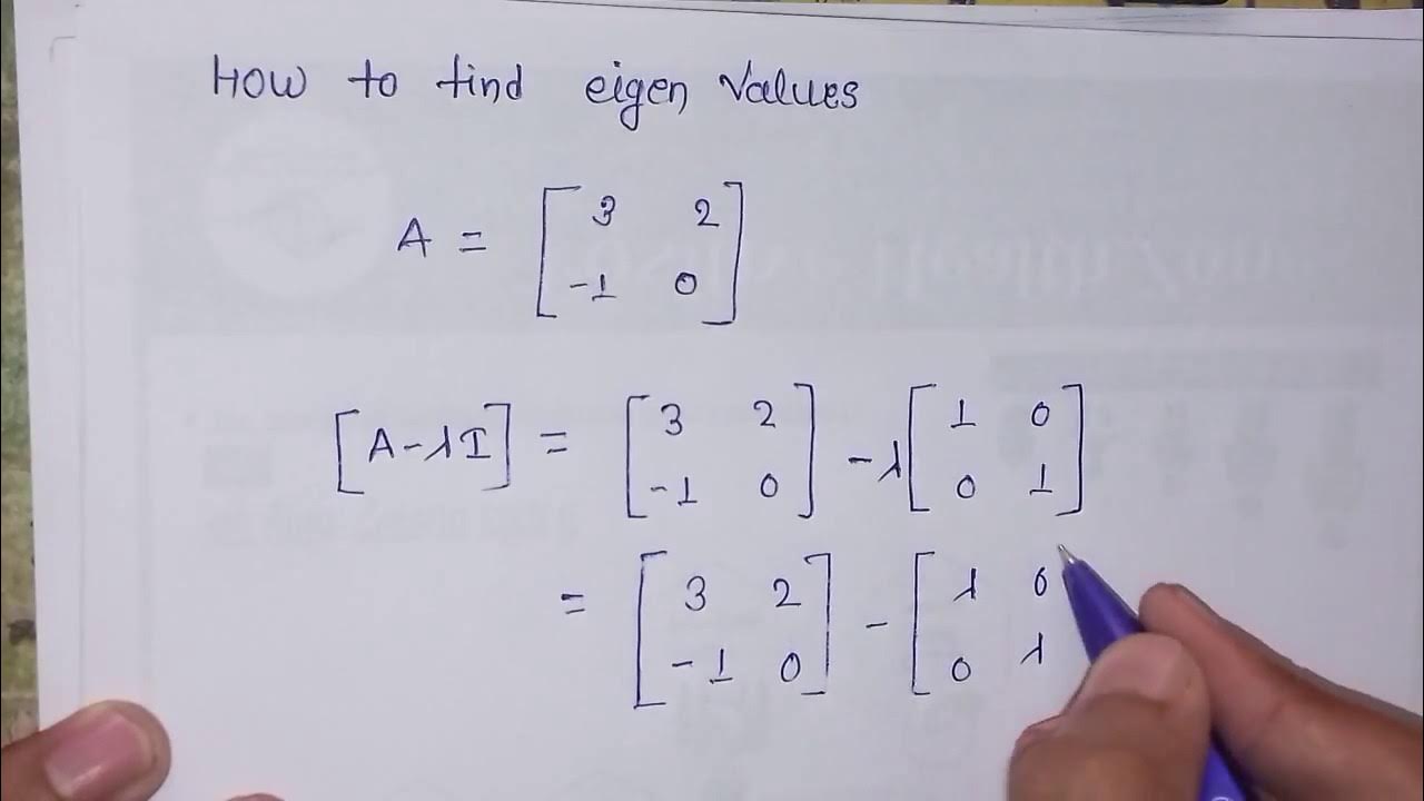 EIGEN VALUE OF MATRIX IN HINDI - YouTube