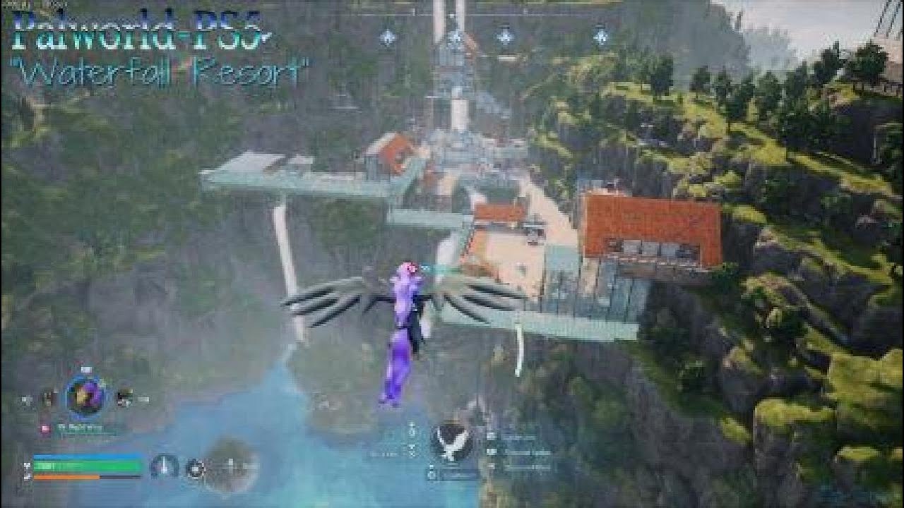 Palworld Base Showcase-PS5. My "Waterfall Resort" Mega Base Build ...