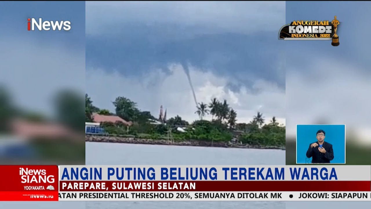 Detik-detik Fenomena Angin Puting Beliung di Parepare #iNewsSiang 14/10 ...