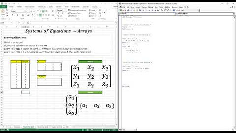 6 - System of Equations - EXCEL/VBA - YouTube
