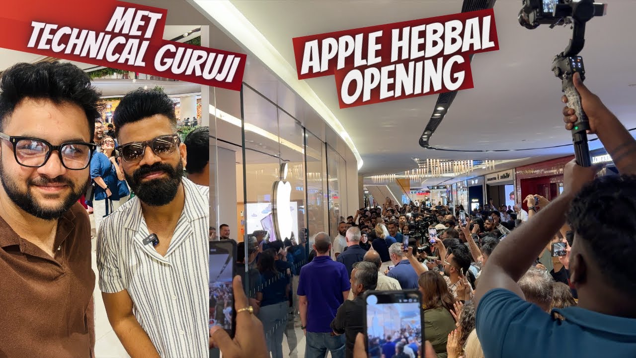Apple Hebbal Store Grand Opening Bangalore 🇮🇳 | Met @TechnicalGuruji at ...