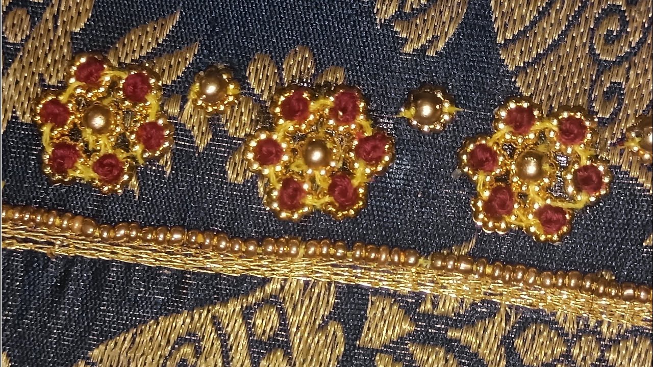 Aari work chakri stitching follower neck design / chakri stitching ...