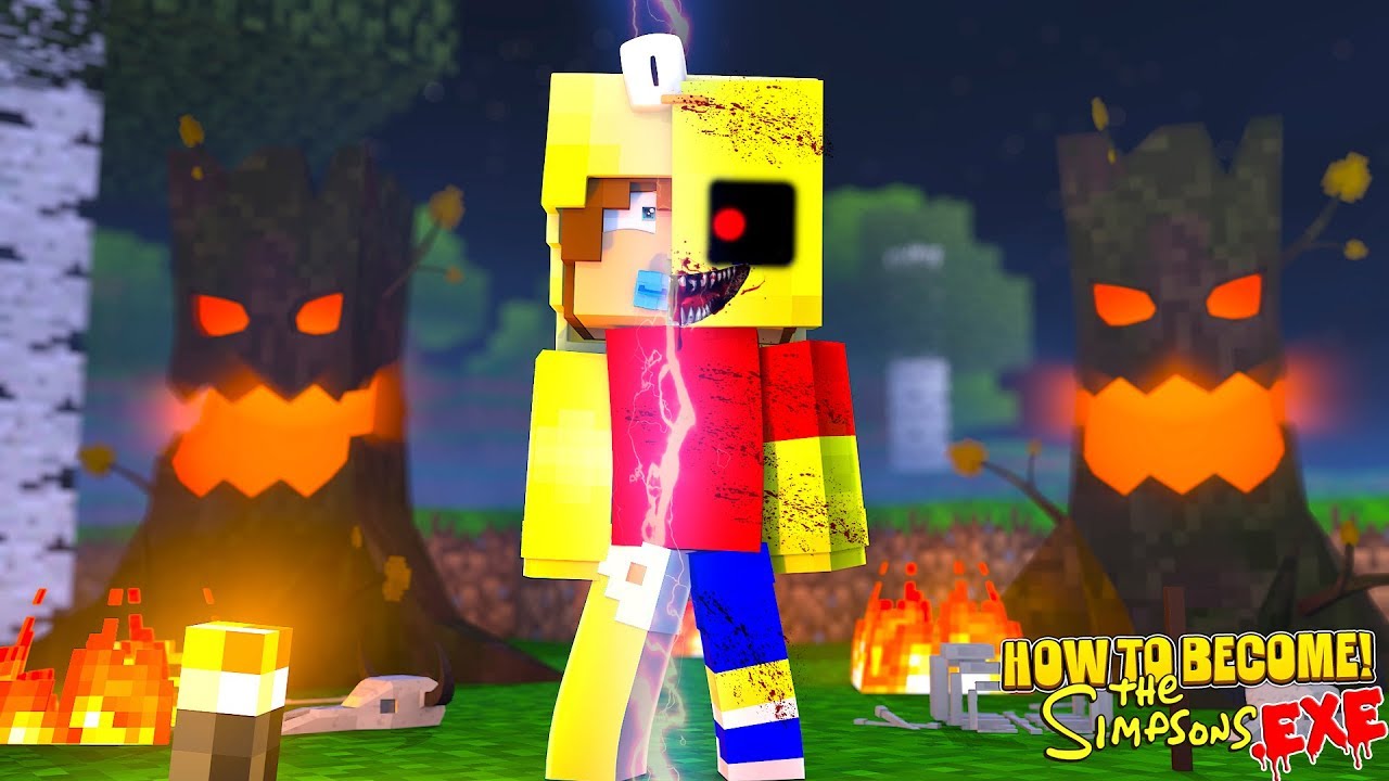 Minecraft - HOW TO BECOME THE SIMPSONS.EXE!! - YouTube