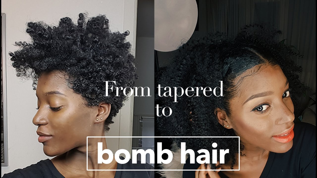 THE BEST BOMB NATURAL HAIR CLIP INS ON A TAPERED CUT | By Hergivenhair ...
