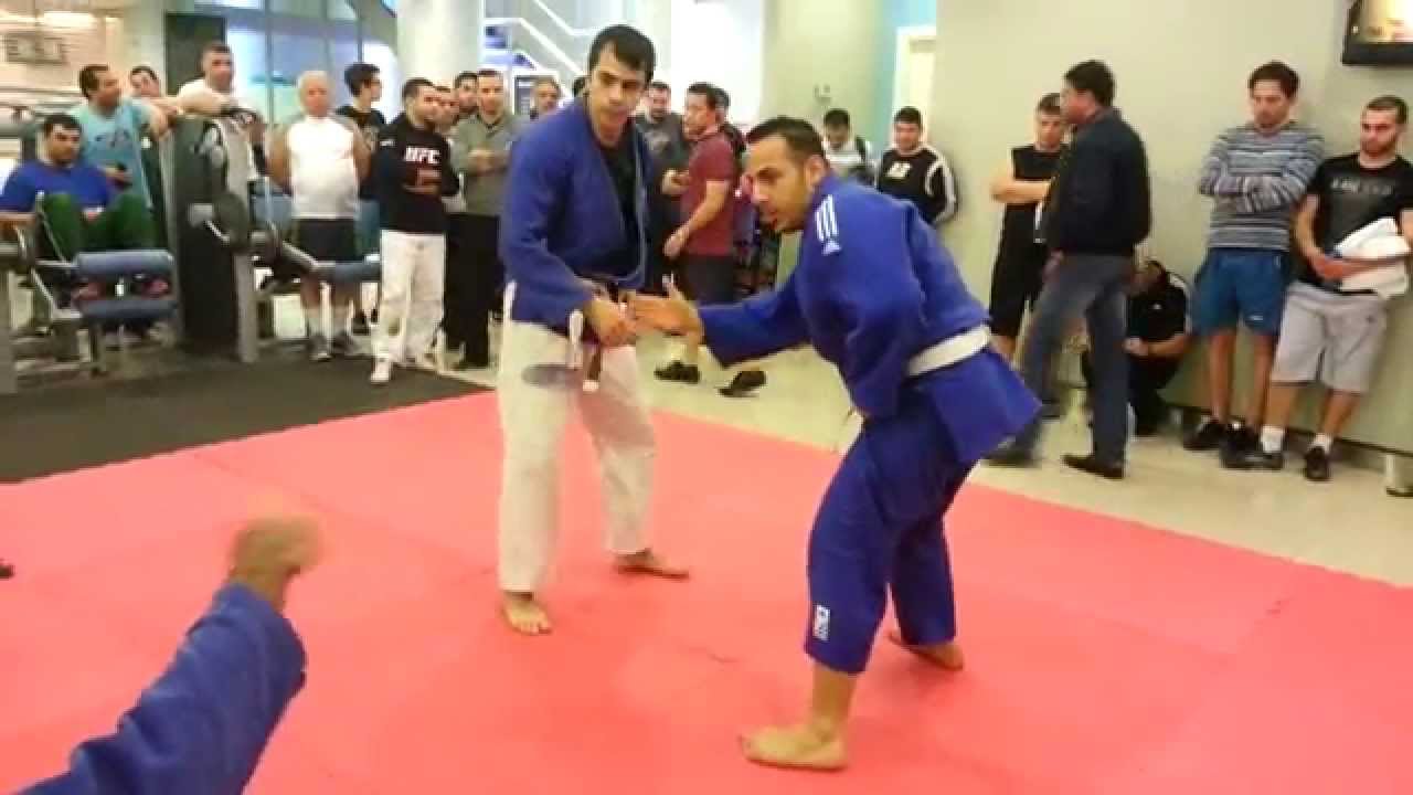 jiu jitsu demo at fitness first amman with coach R - YouTube