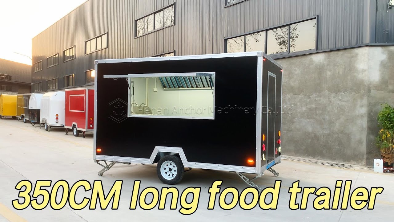 350cm Long New Towable Mobile Bakery Cart Food Truck Food Trailer Van ...