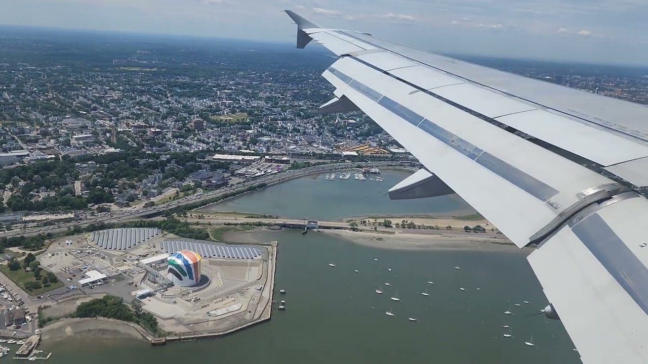 Boston Logan International Airport: Flight Landing [4K@60fps] - YouTube