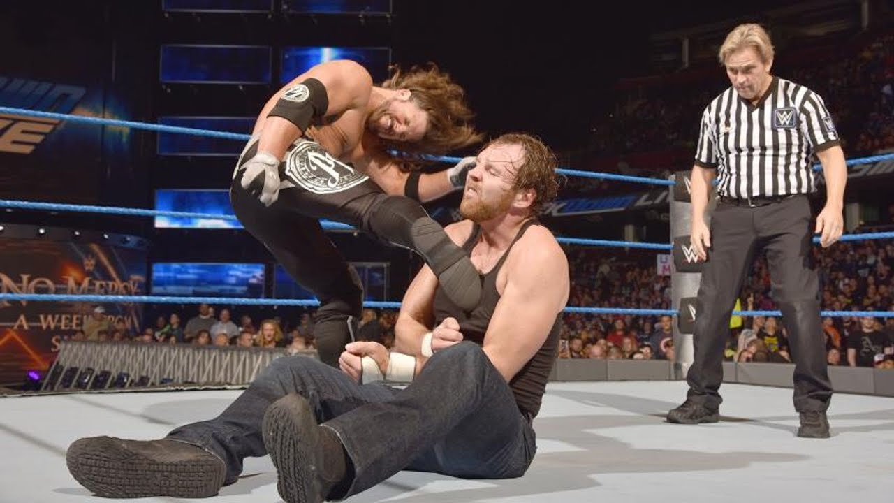 AJ Styles vs Dean Ambrose Smackdown Sep. 27, 2016 Highlights HD - YouTube