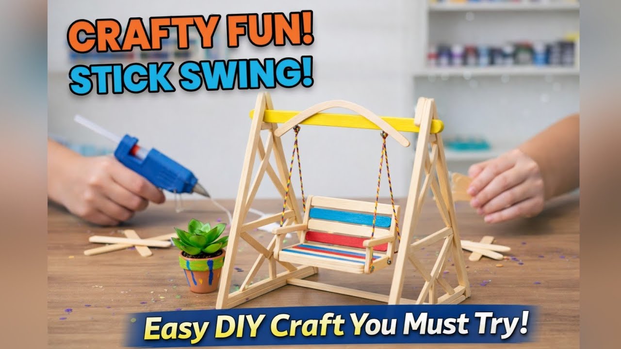 Amazing Ice Cream Stick Swing 😍 | Easy DIY Craft You Must Try - YouTube