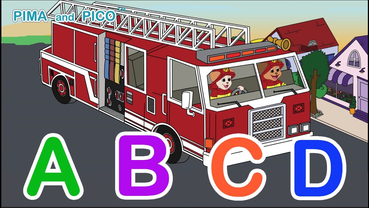 🔥 Learn ABC Song on Firefighter Adventure! 🚒 Pima & Pico drive ...