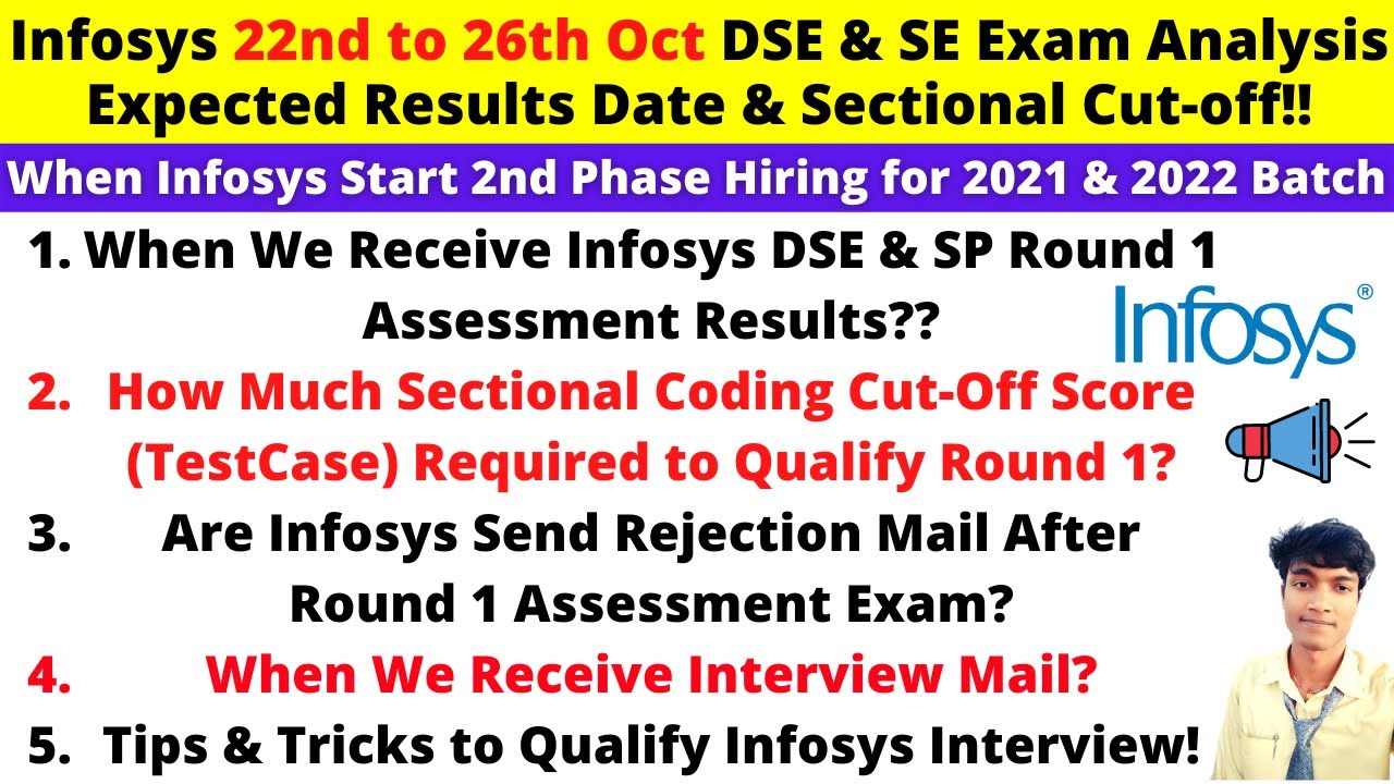 Infosys Oct 2021 Dse And Sp Exam Analysis Expected Results Date And Sectional Coding Cut Off Score