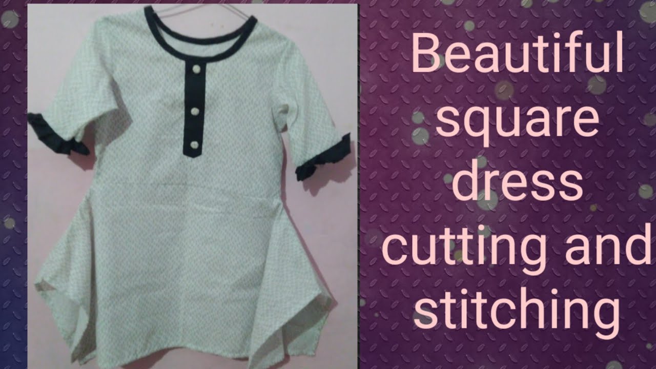 Square top cutting and stiching - YouTube