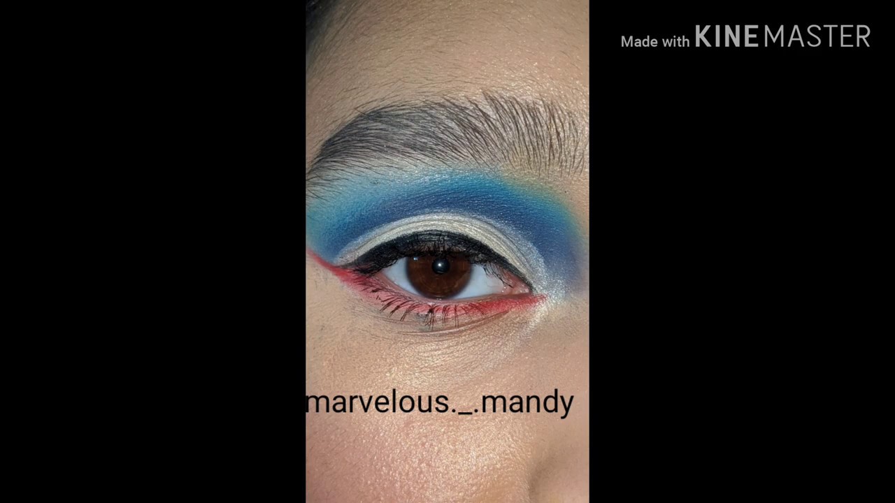 Memorial day inspired makeup look - YouTube