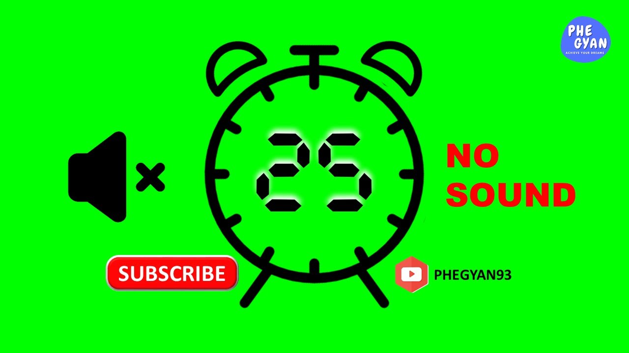 Clock 25 second timer without sound. | @PHEGYAN93 - YouTube