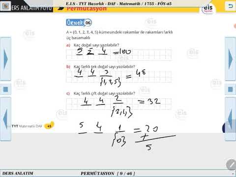 TYT Hazırlık Matematik  - Permütasyon 📣