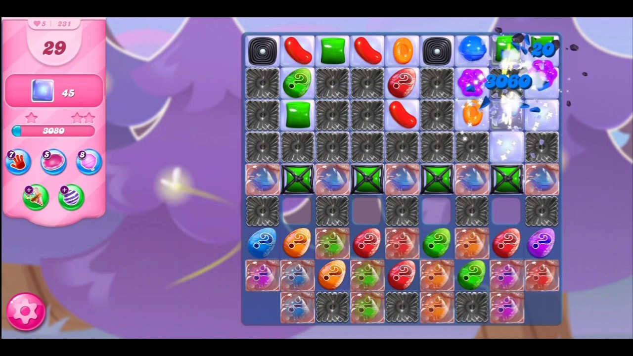 Candy Crush Saga level 231 - YouTube