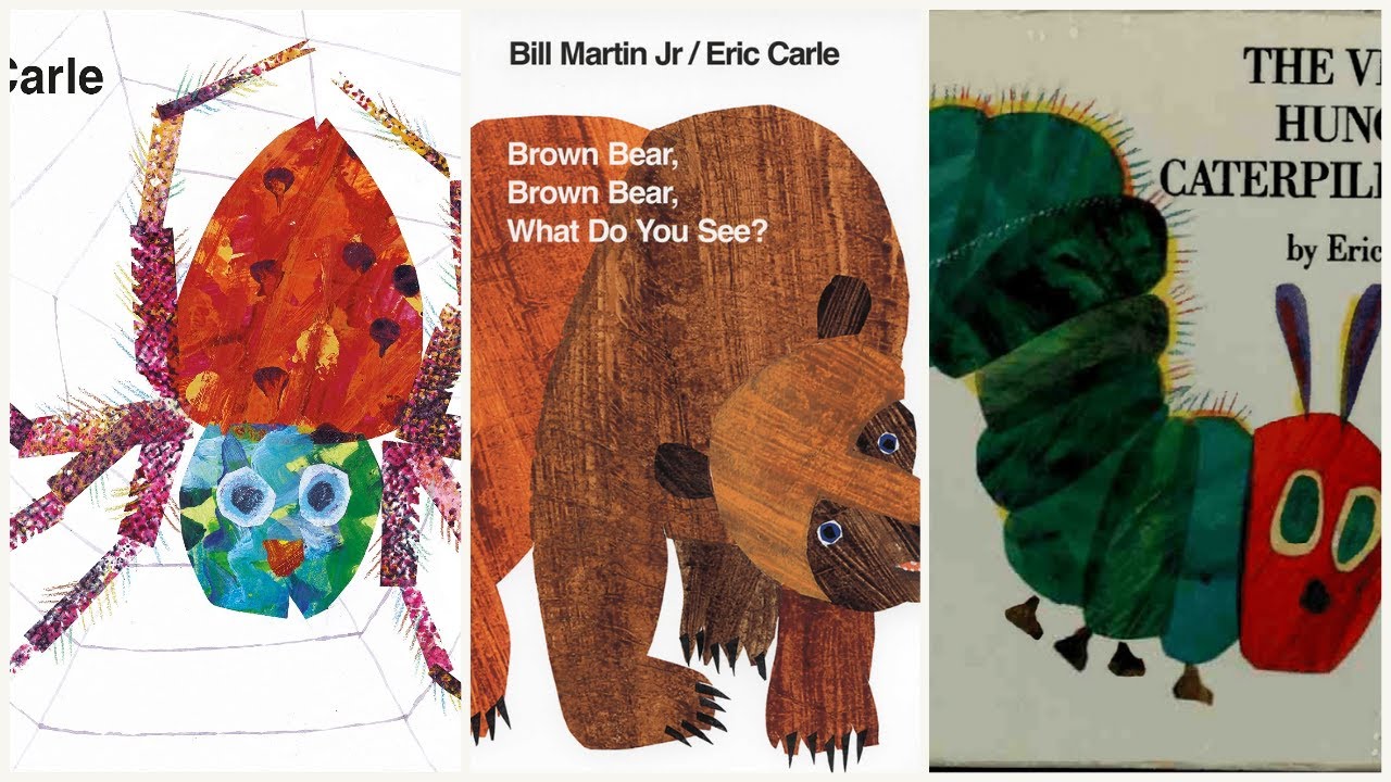 4 Eric Carle Compilation Books - BROWN BEAR, HUNGRY CATERPILLAR, BUSY ...