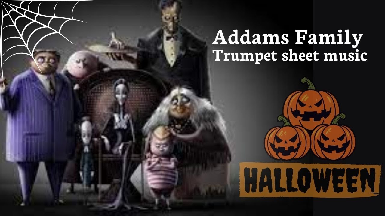 🎃🎃🎃Addams Family - Halloween theme for trumpet with sheet music - YouTube