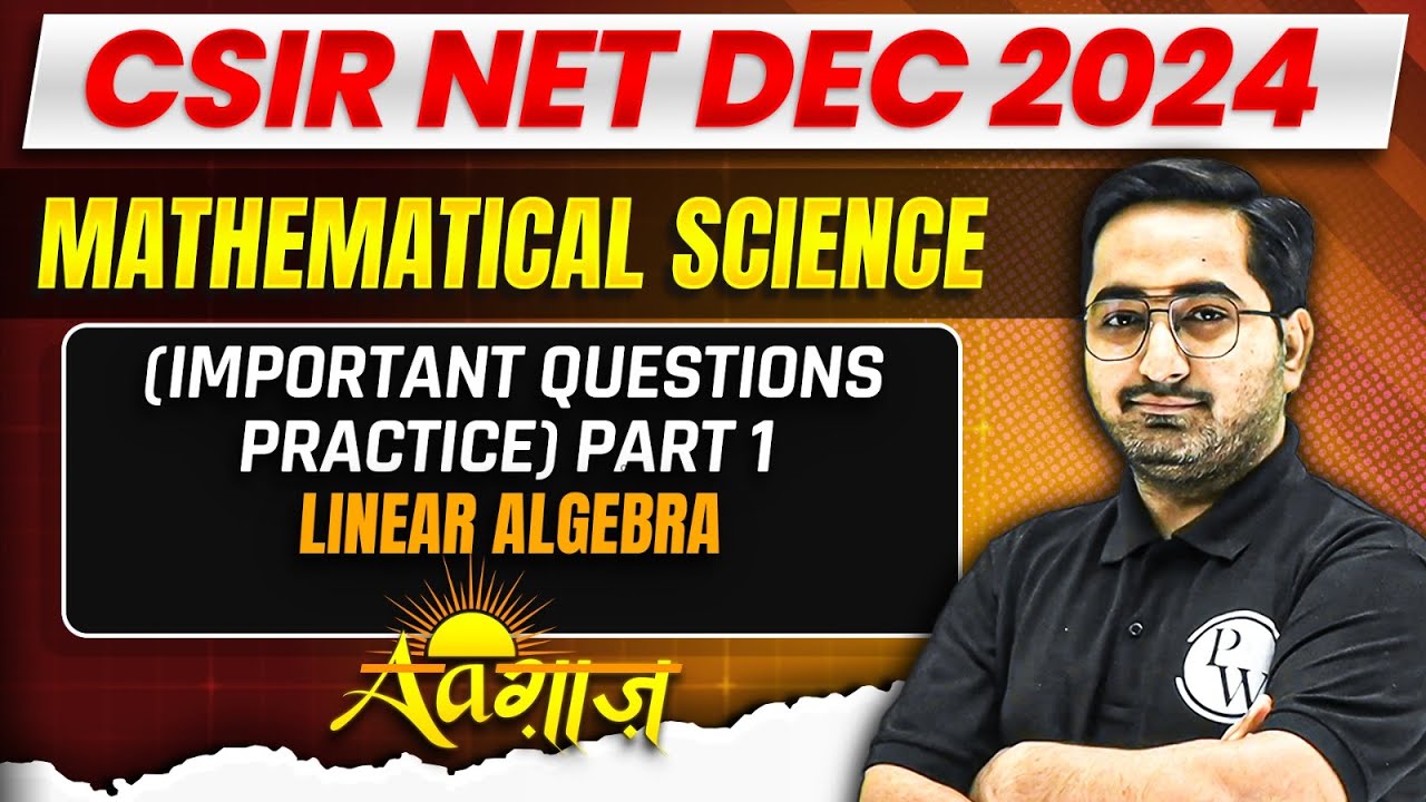 Linear Algebra - Important Questions Practice Part - 1 | CSIR NET ...