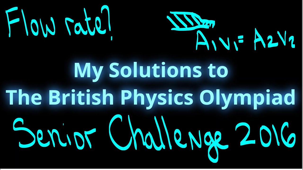My solutions to the British Physics Olympiad: BPhO Senior Challenge ...