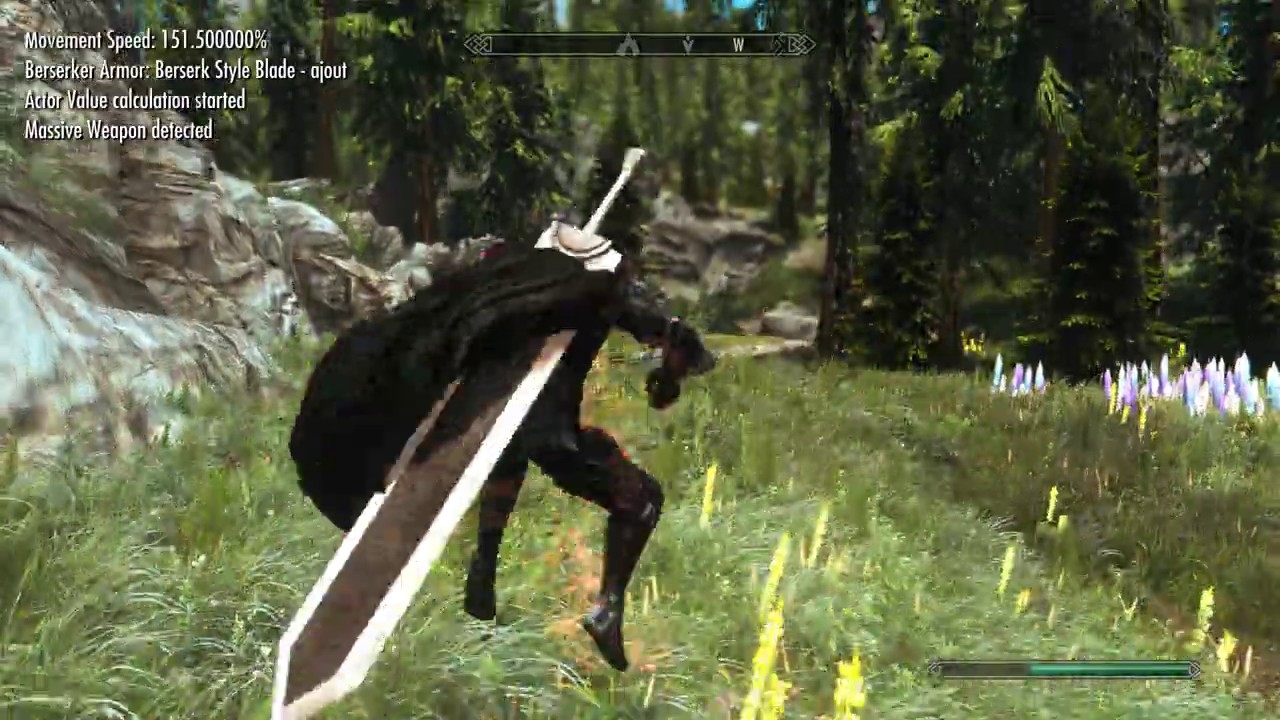 Skyrim - Berserker armor BETA testing ("Explosive Jump", "Berserk Style ...