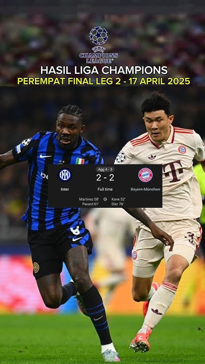 Hasil Liga Champions Tadi Malam - Inter Milan vs Bayern Munchen - Perempat Final Liga Champions ...
