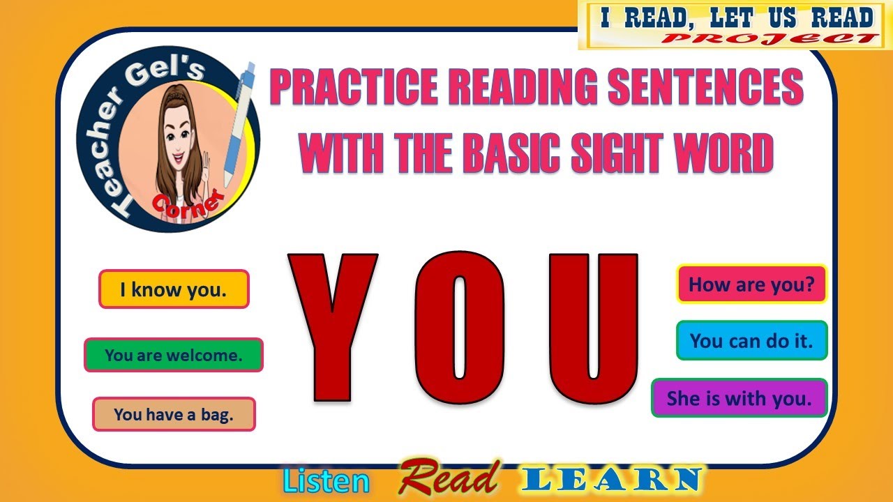 PART 2 Practice Reading Basic sight Word YOU - YouTube
