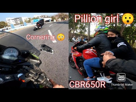 Pillion Girl on superbike😍 , pillion rider , Cornering and fast speed😯 ...