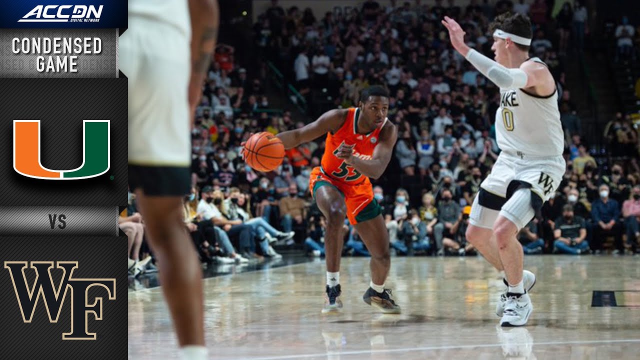 Miami vs. Wake Forest Condensed Game | 2021-22 ACC Men’s Basketball ...