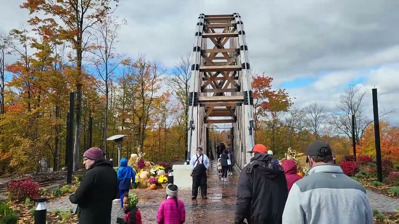Sky Bridge October 20, 2022 Boyne Mountain Walk - YouTube
